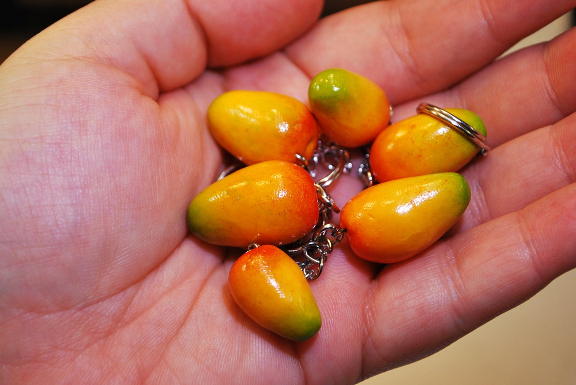 Mango Keychain | Tropical Fruit Keychain | Summer Vibes Accessory ...