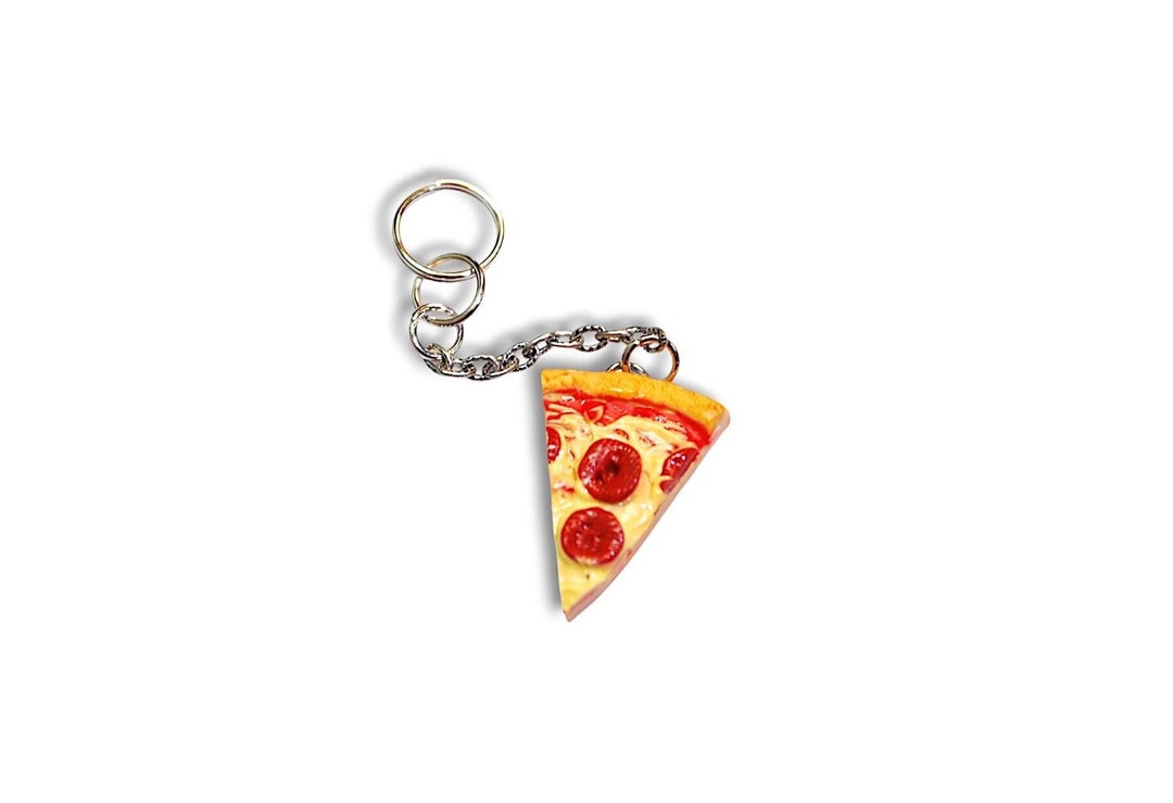 Pepperoni Pizza Keychain – Personalized Pizza Charm for Foodies – Mini ...