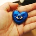 Heart Eye Magnet | Custom Color Options | Dark Blue Chrome Design - Etsy