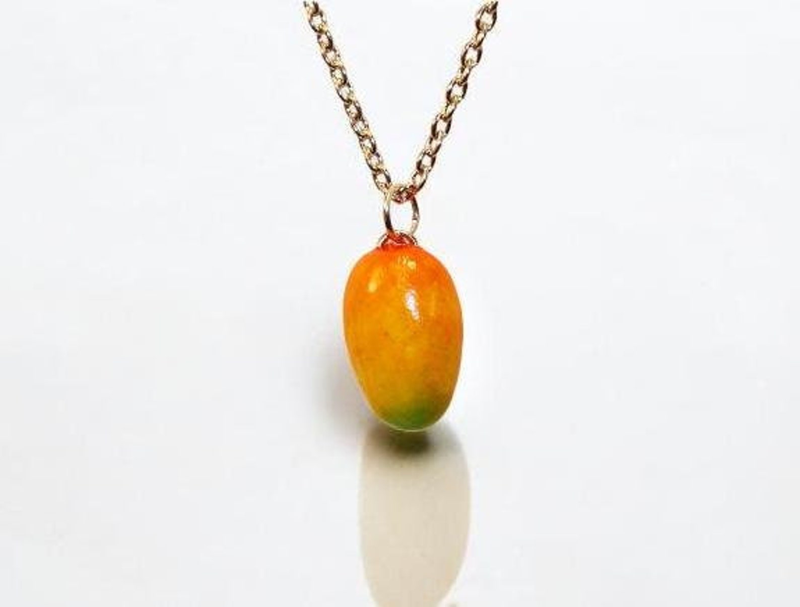 Mango Necklace | Tropical Fruit Jewelry | Summer Accessory - Etsy