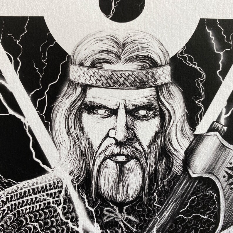 Perun. Słowiański Bóg Piorunów i Wojowników. Wydruk 30x40 cm. | Etsy