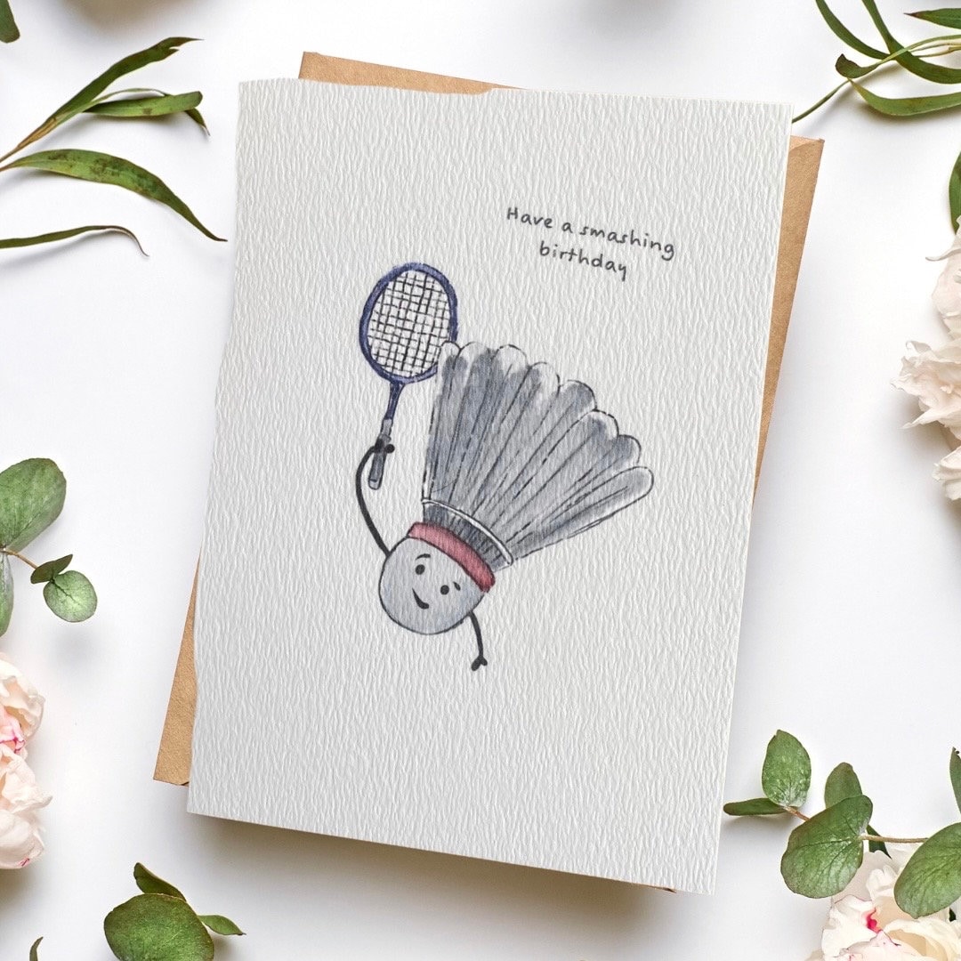 Have A Smashing Birthday Card for Husband, Badminton Sports Card for ...