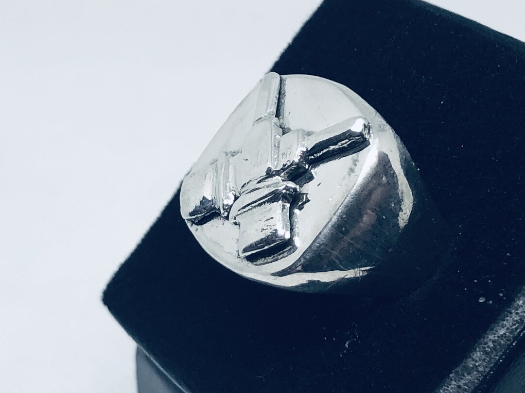 Gunner’s Mate Ring (GM), Sterling Silver - Etsy
