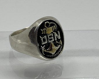 Navy Chief Ring - Etsy