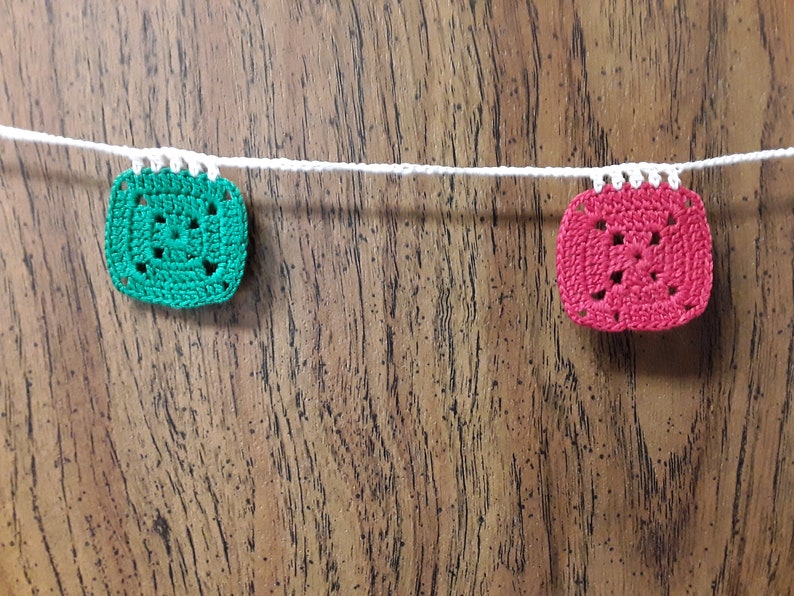 Micro Mini Prayer Flag Crochet Garland - Etsy