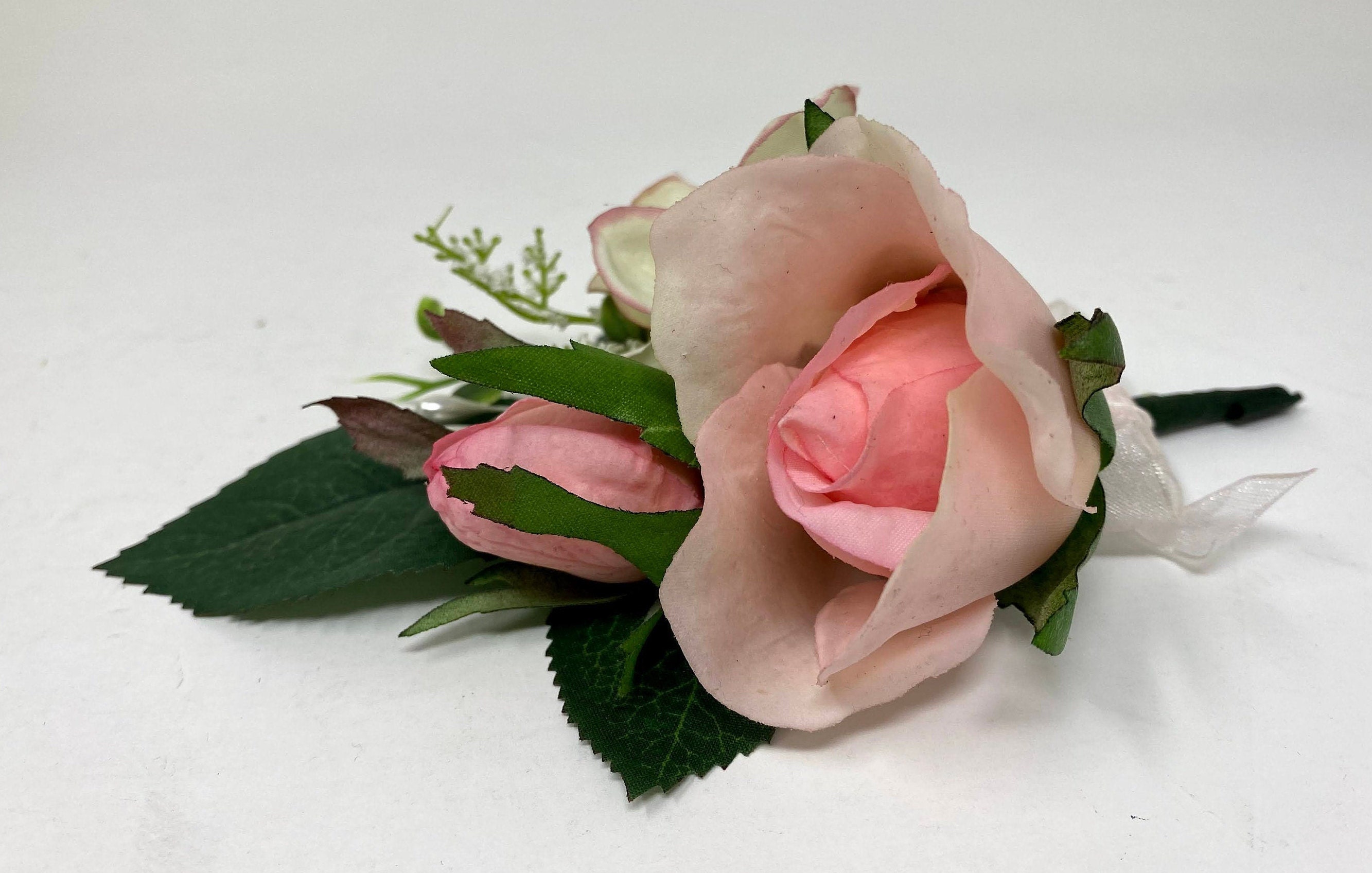 Light Pink Rose Boutonniere Wedding Accessories Prom - Etsy