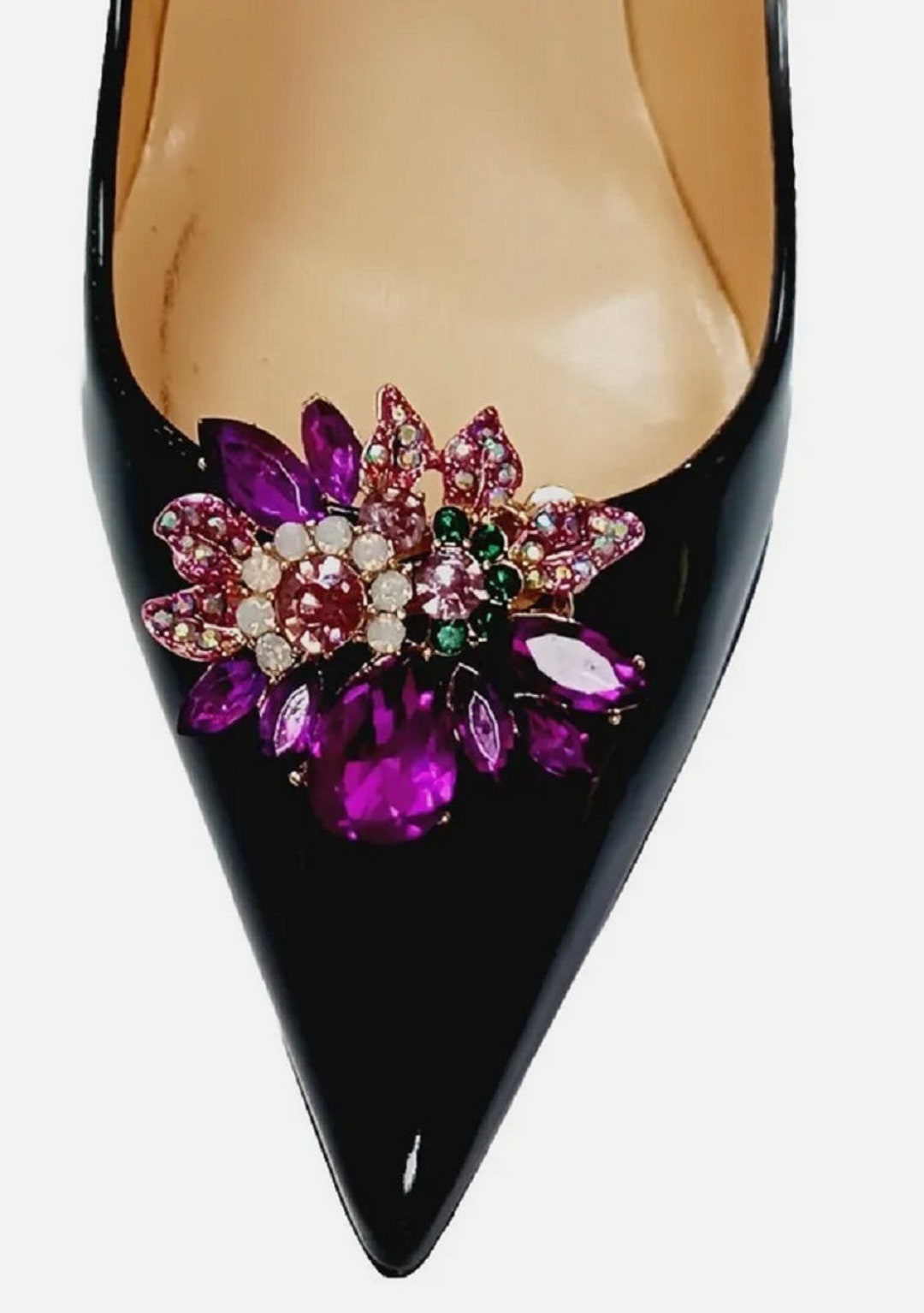 Magenta Color Shoe Clips With Rhinestones 2pcs, Shoe Accessories - Etsy