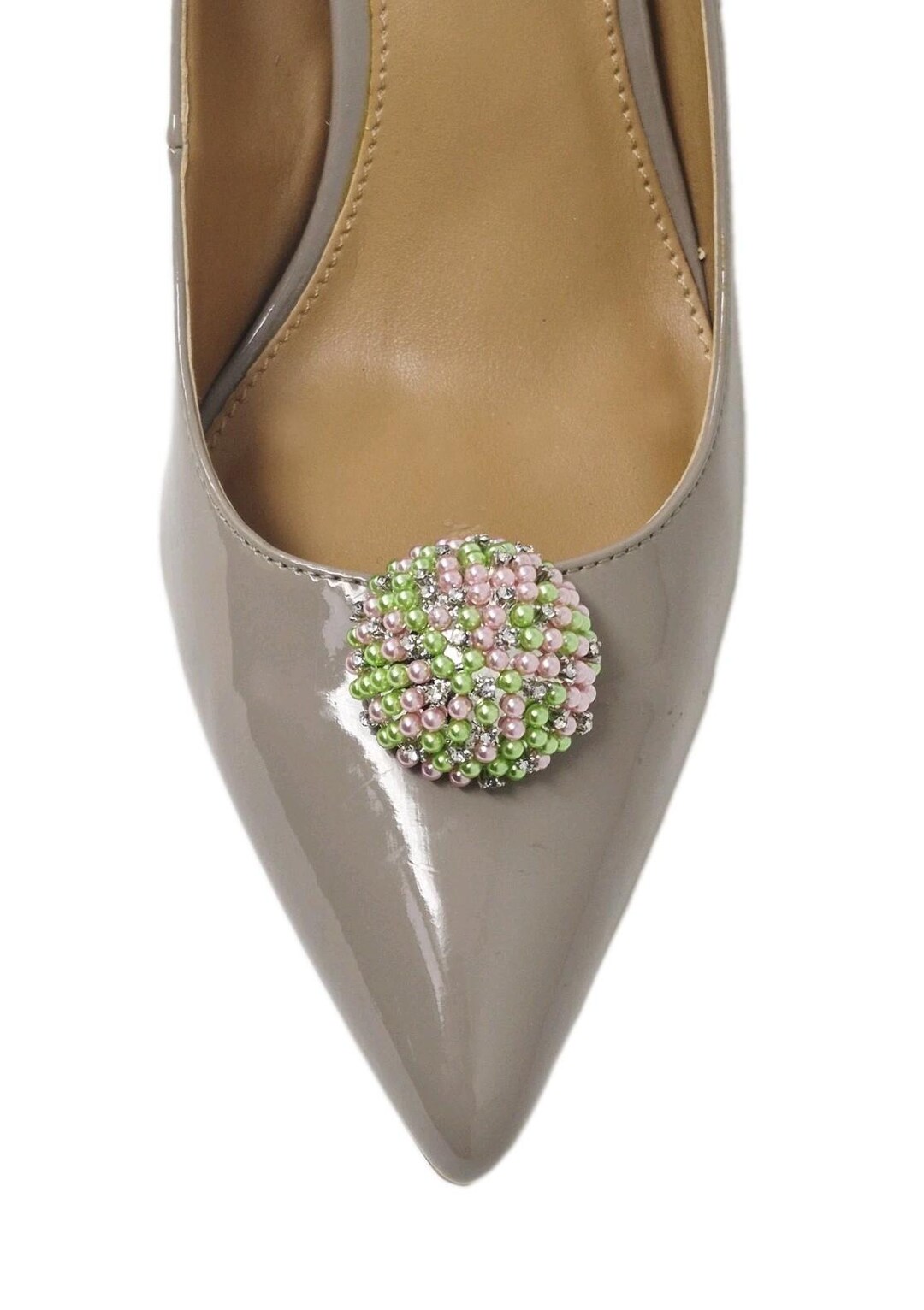 Round Shoe Clips With Rhinestones and Beads (2 Pcs), Clips for Shoes ...