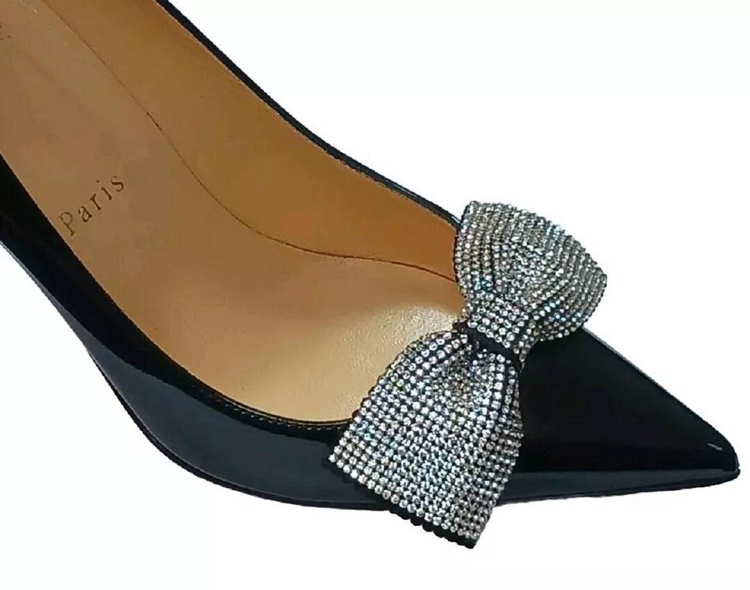 Bow With Rhinestones Shoe Clips, Shoe Accessory, 1 Pair - Etsy