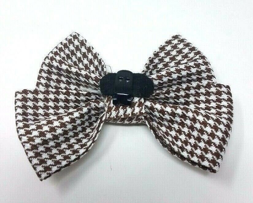 Houndstooth Bow Shoe Clips, Brown & White (2 Pieces) - Etsy
