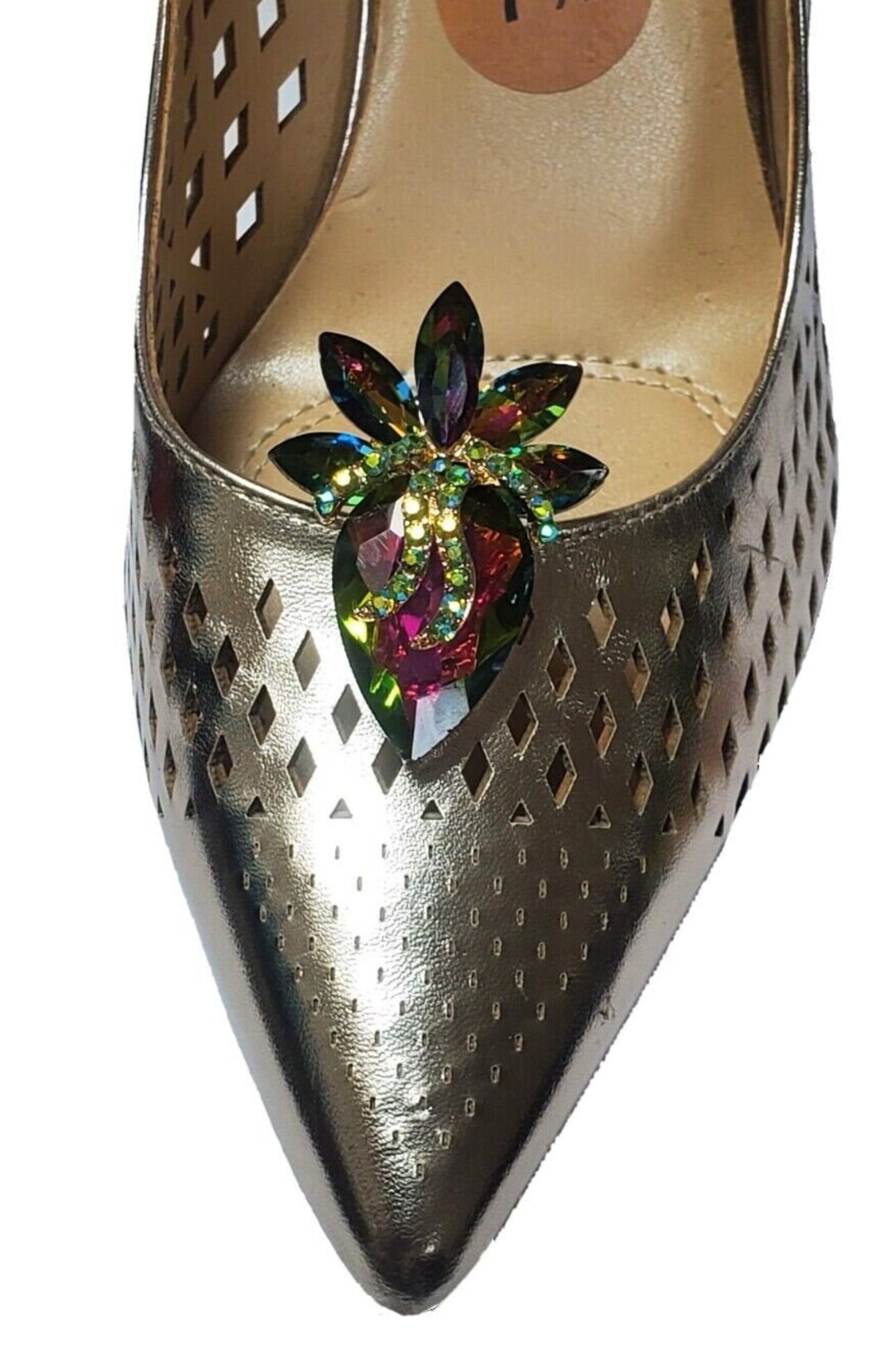 Metal Shoe Clips, Shoe Accessory, Green and Pink Color - Etsy