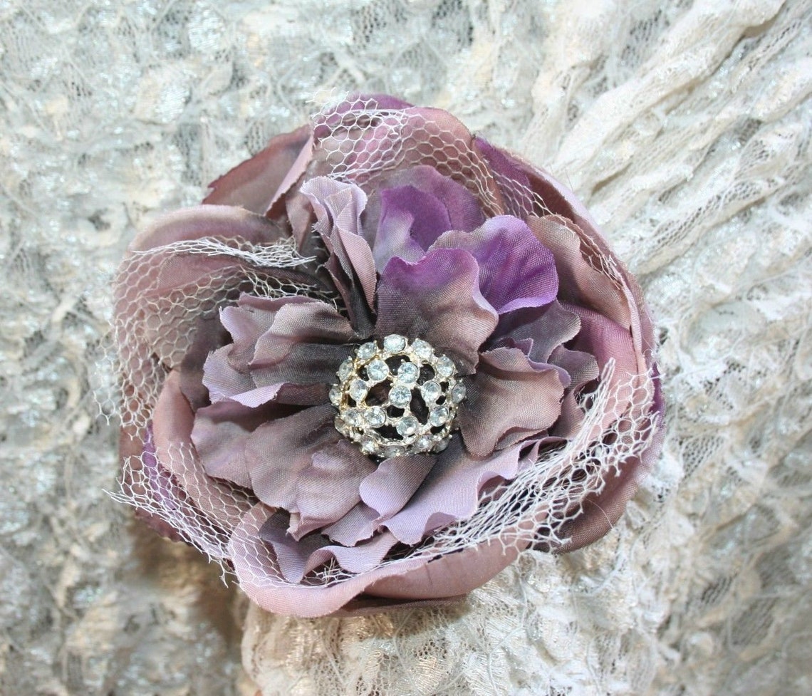 Rustic Purple Flower Cloth Pin, Accessories for Clothes - Etsy