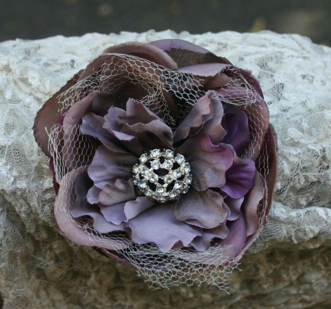 Rustic Purple Flower Cloth Pin, Accessories for Clothes - Etsy