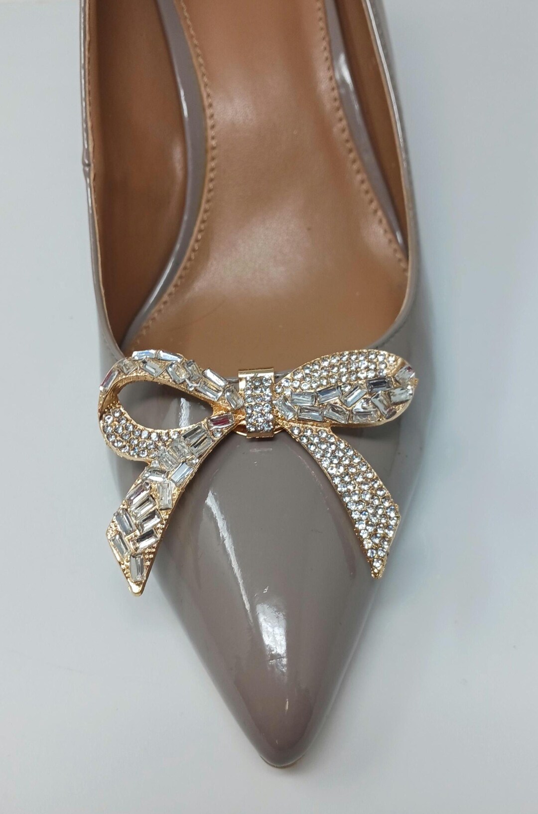Gold Color Metal Bow Shoe Clips With Rhinestone, Shoe Charms, 2pcs - Etsy