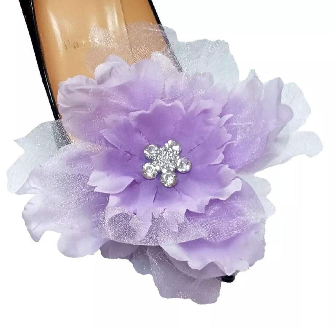 Lavender Flower Shoe Clips, Shoe Accessory, (2 Pcs) - Etsy