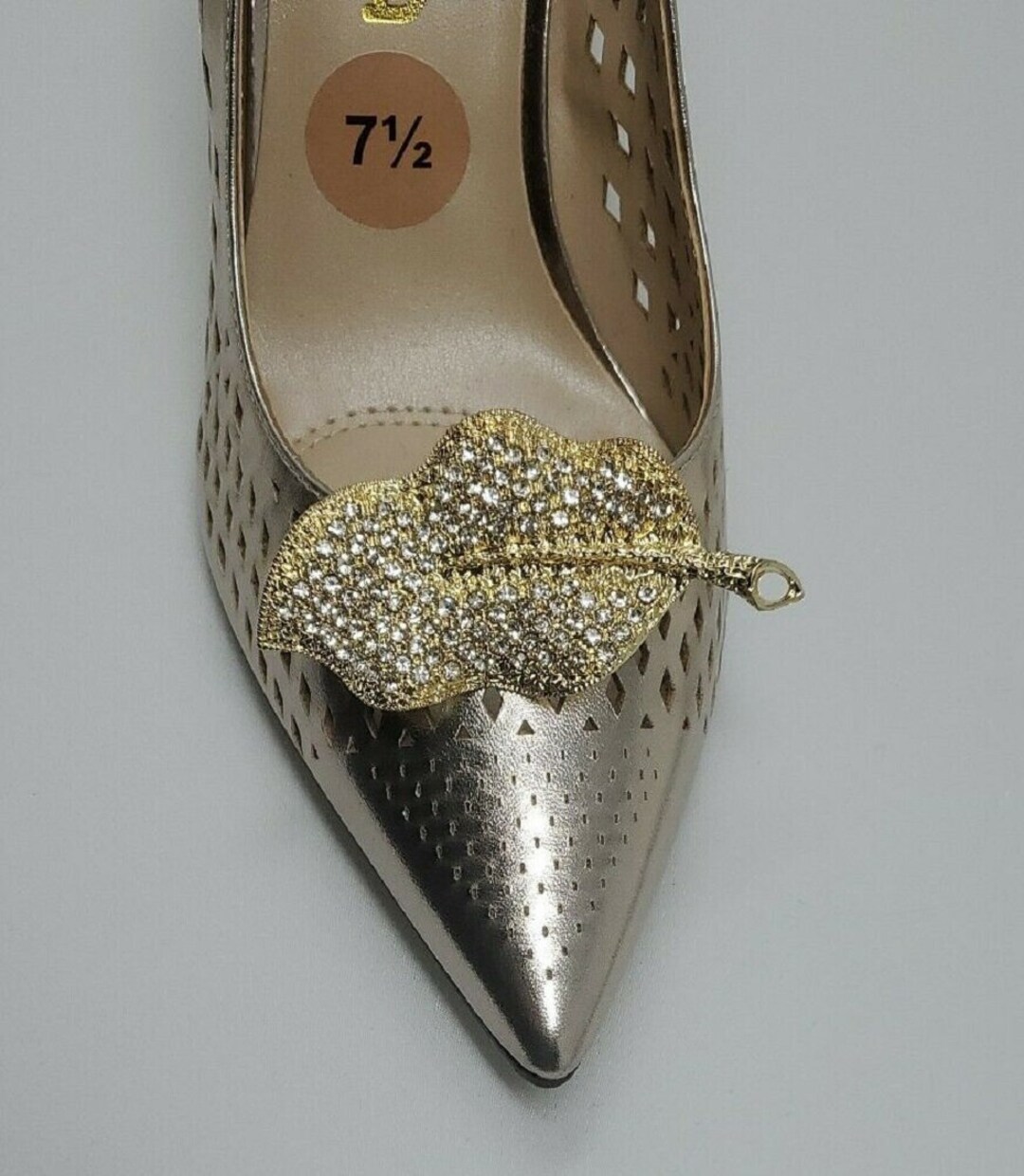 Gold Color Leaf Rhinestone Shoe Clips, Shoe Accessories - Etsy