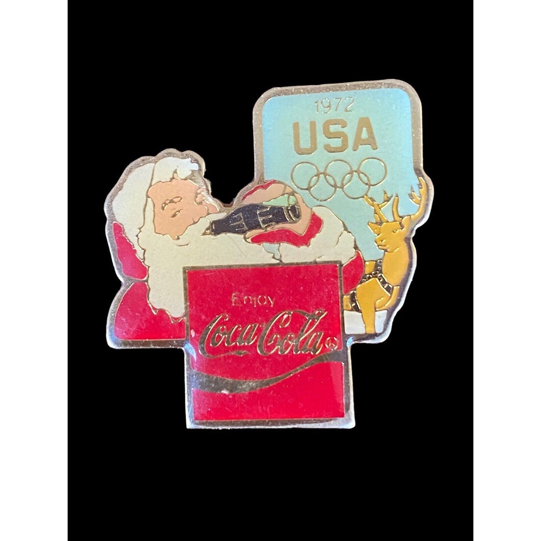 Coca-cola 1972 Olympic USA Santa Collectible Pin - Etsy