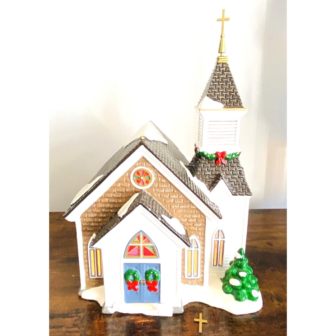 Dept 56 Woodlake Chapel Light up Church Snow Village Read Description ...