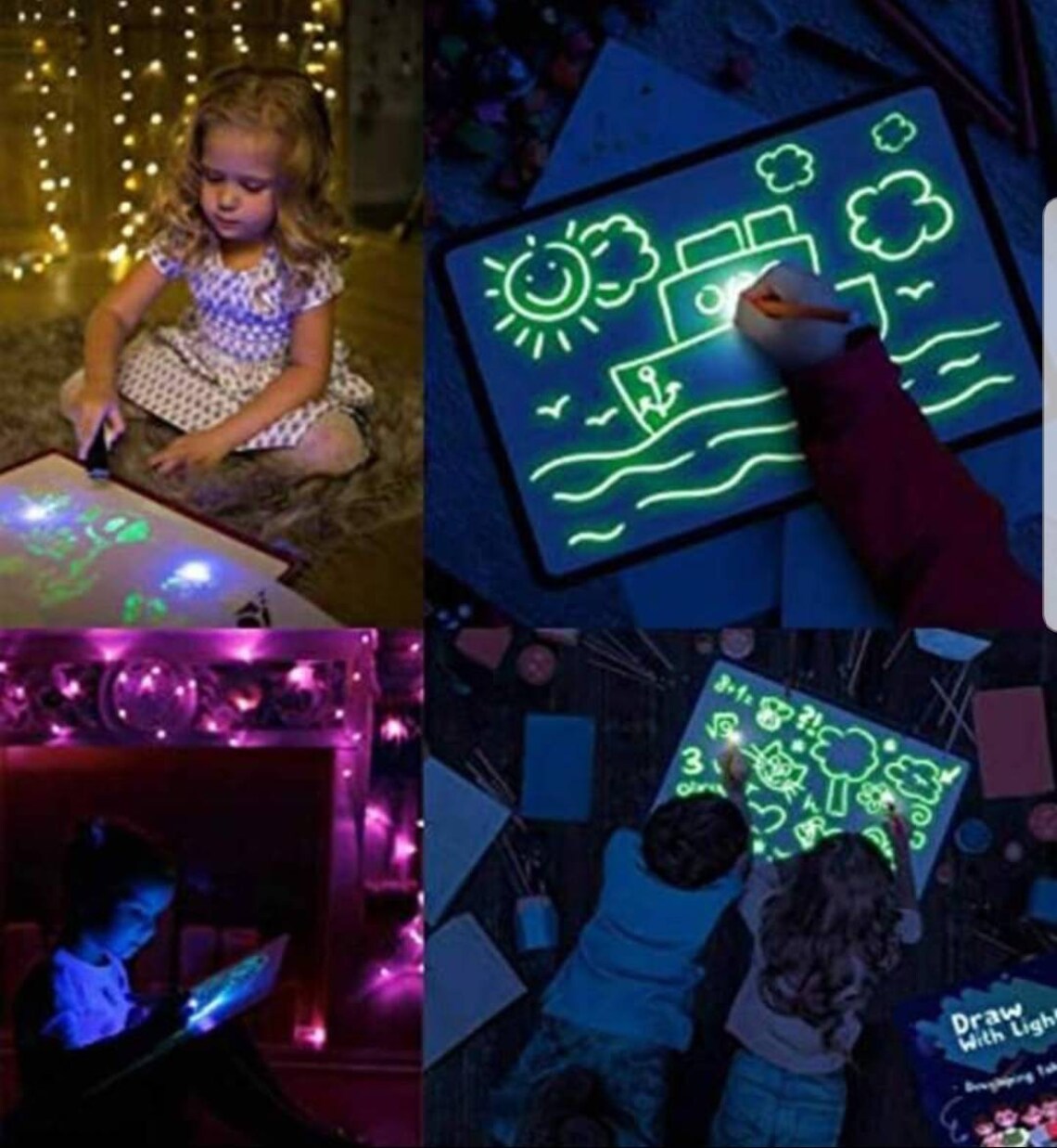 Kids Magic Draw With Light Fun Developing Toy Drawing Board | Etsy