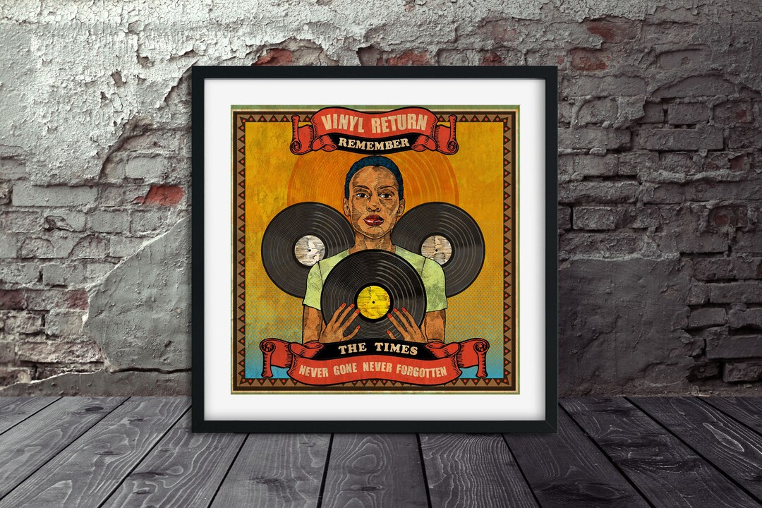 Vinyl Returns, Never Forgotten, Record Player, Art Print - Etsy