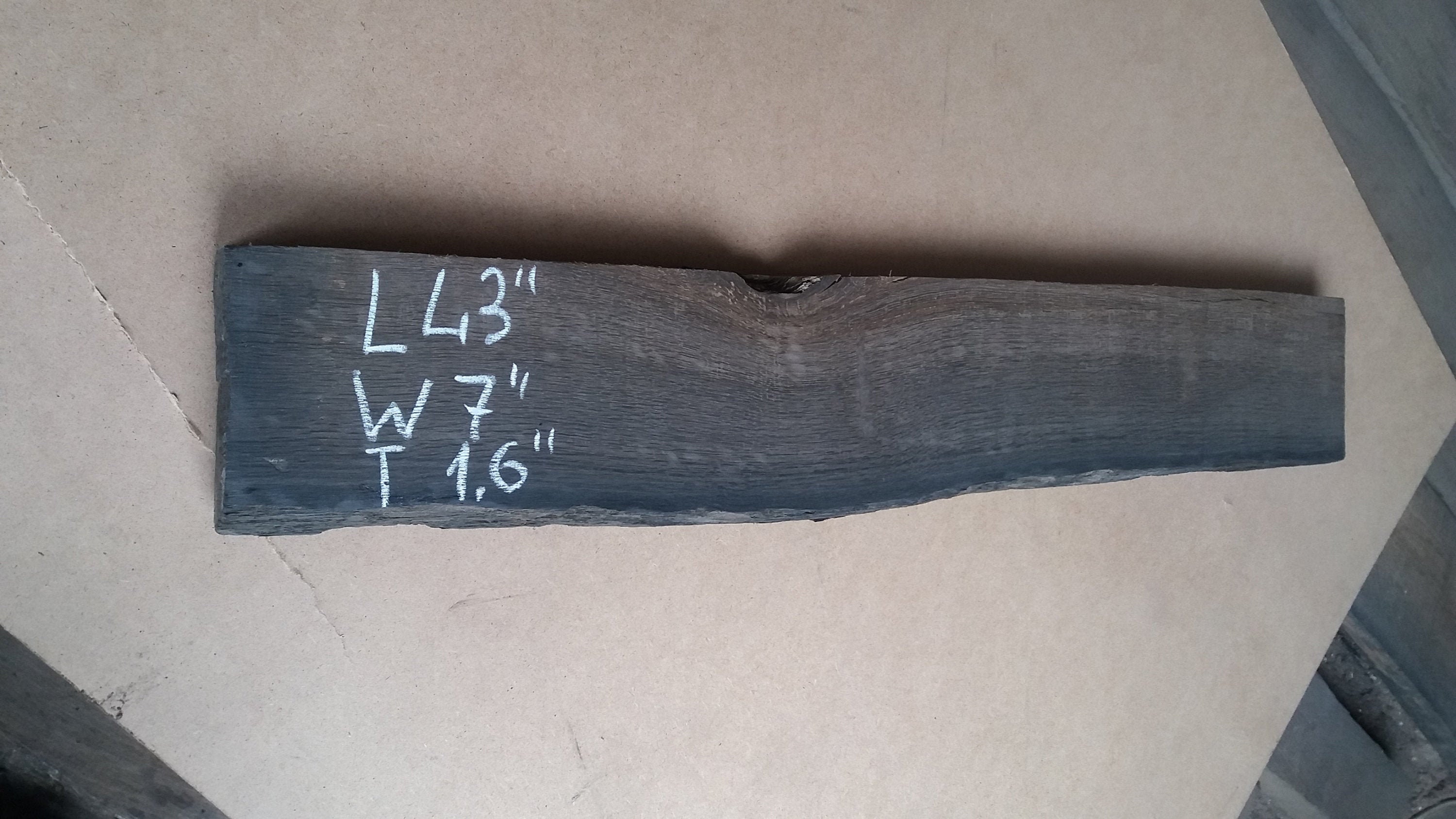 43 Inches Live Edge Bog Oak Board Size L 43'' x W 7 | Etsy