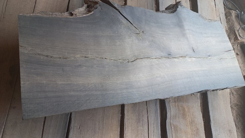44" Live Edge Bog Oak Slab: River Wood With Cracks - Etsy