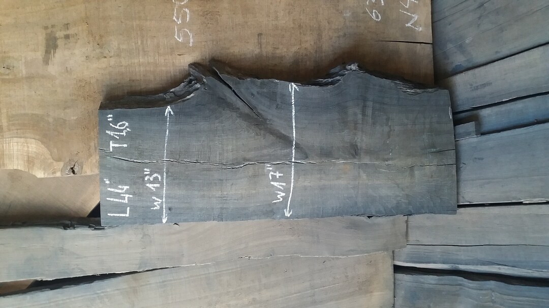 44 Inches Live Edge Bog Oak Slab. Size 44'' X - Etsy