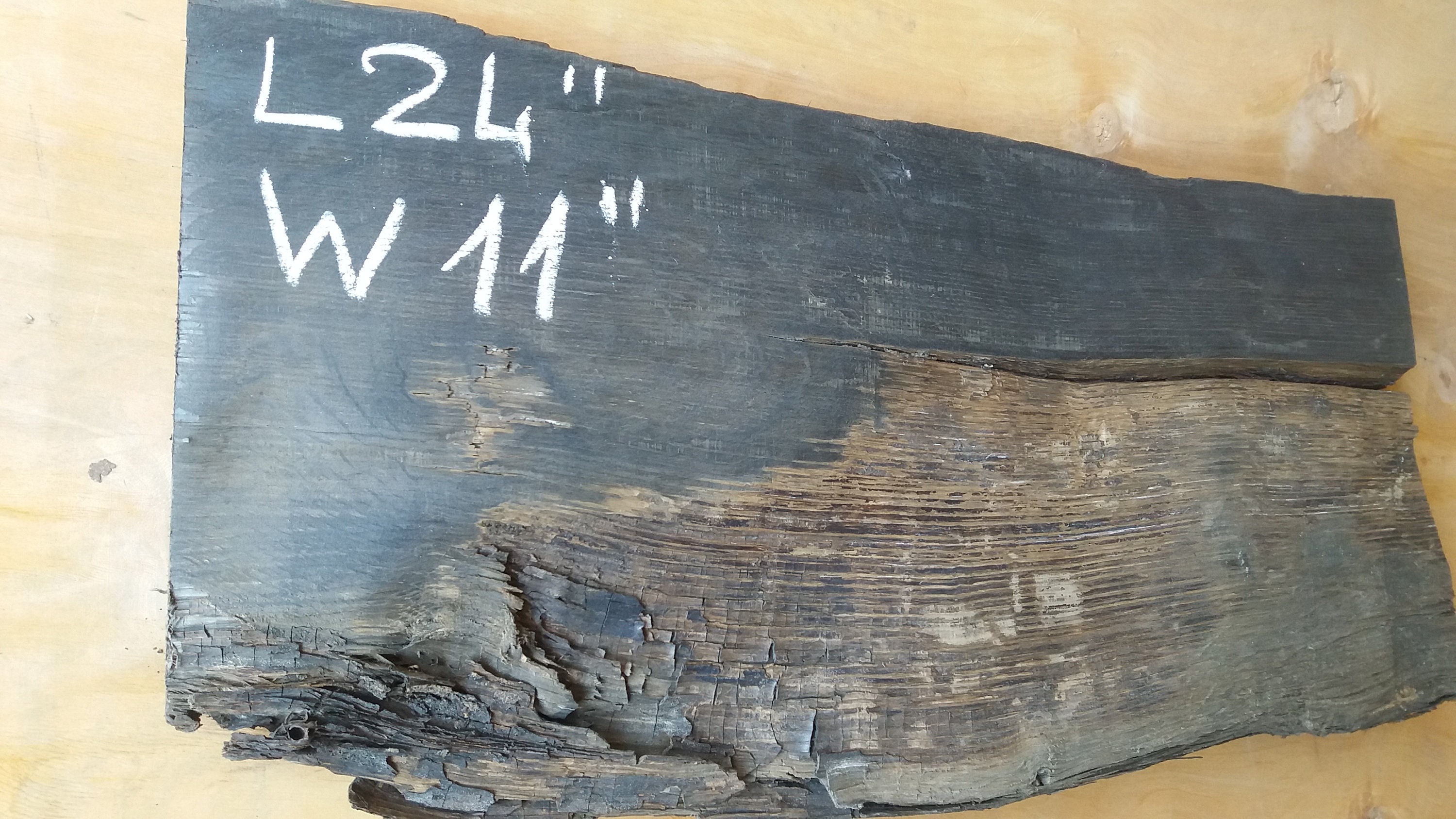 24 Inches Live Edge Bog Oak Board L 24'' X W - Etsy UK