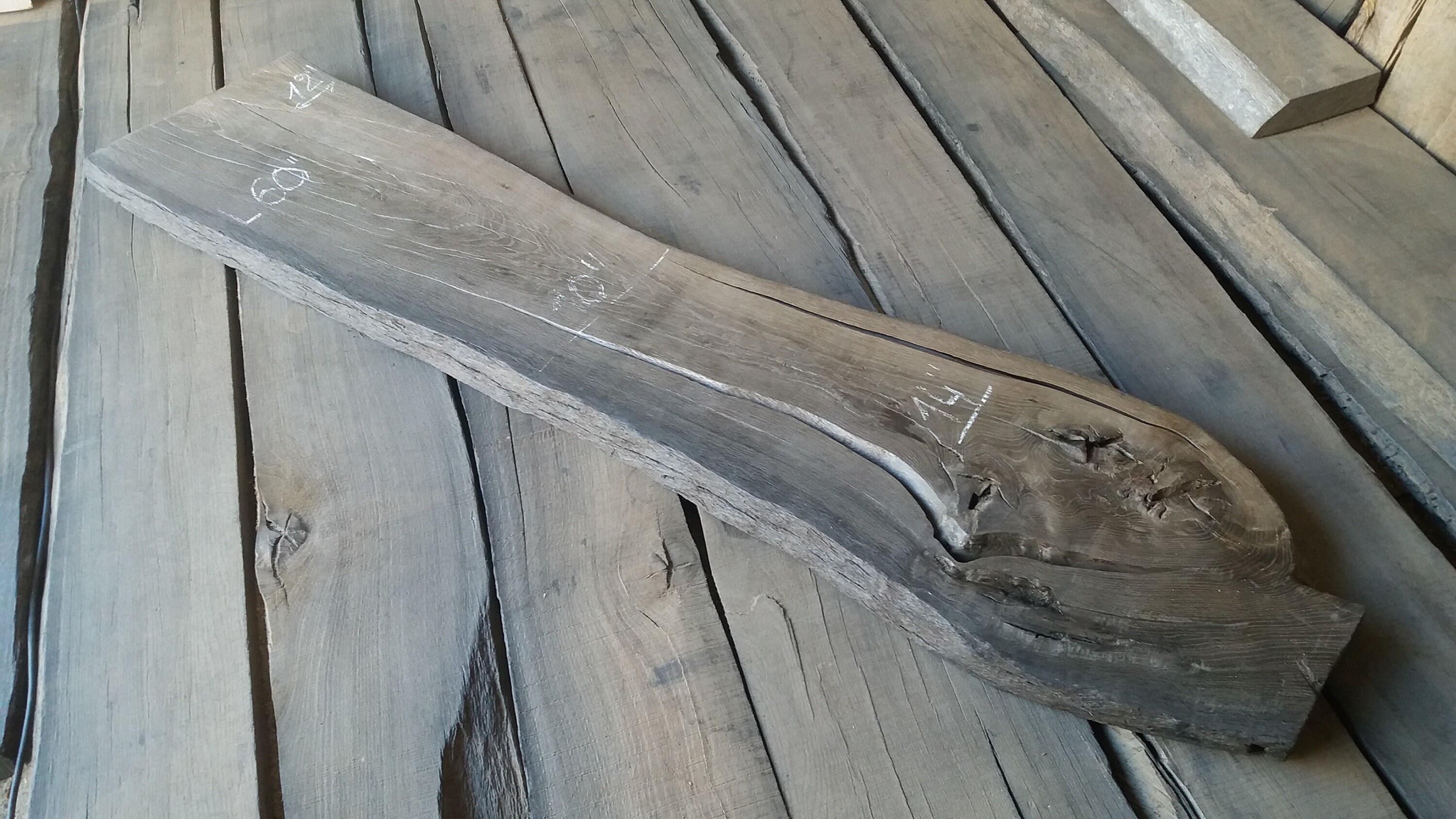 60 Inches Live Edge Bog Oak Board 60' x 14'' x | Etsy