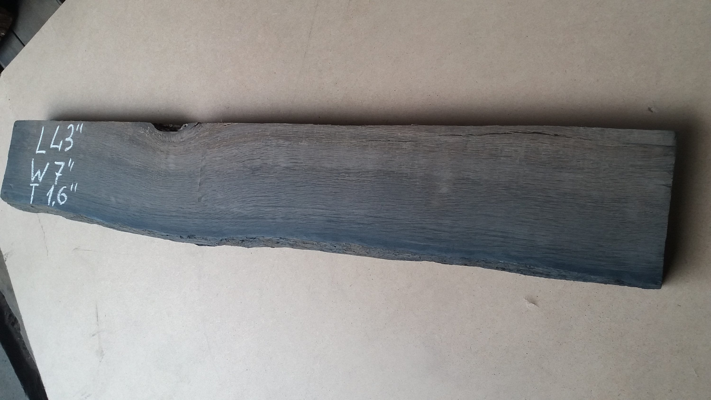 43 Inches Live Edge Bog Oak Board Size L 43'' x W 7 | Etsy