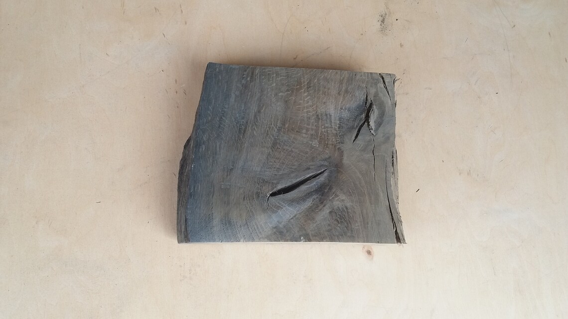 Curved Live Edge Bog Oak Board 9'' x 7'' | Etsy