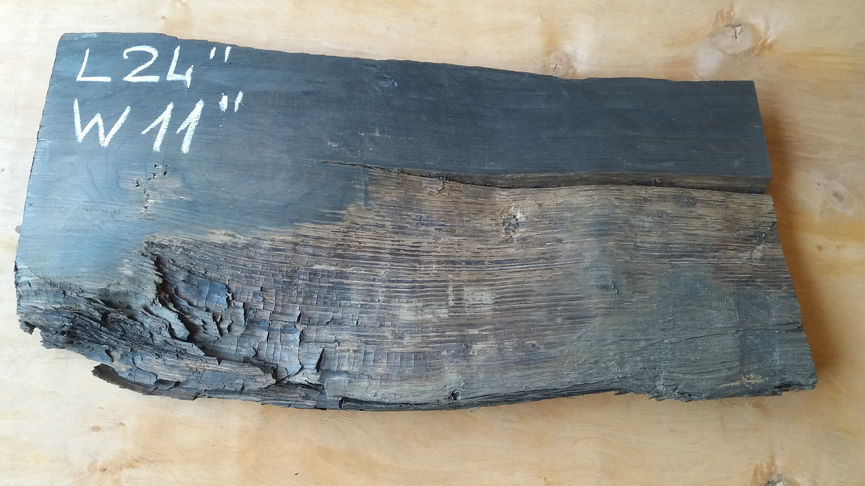 24 Inches Live Edge Bog Oak Board L 24'' X W - Etsy UK