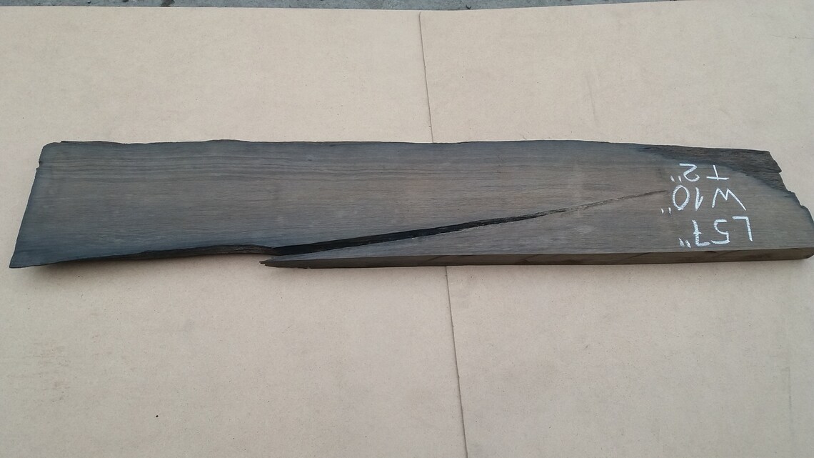 57 Inches Live Edge Bog Oak Board L57'' X | Etsy