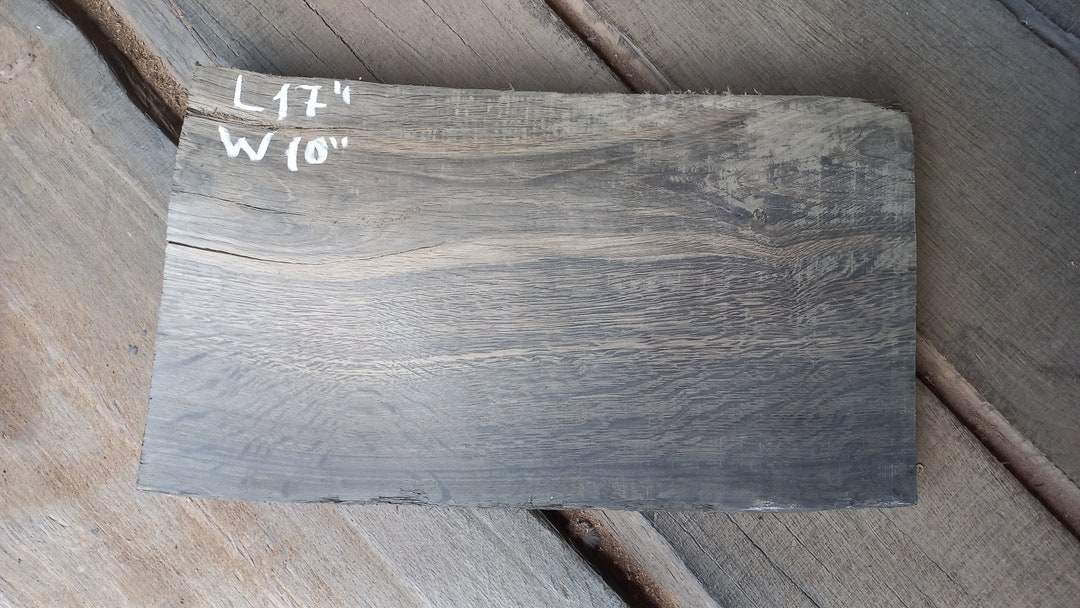 17 Inches Curved Live Edge Bog Oak Plank - Size L 17'' X W 10'' X T1.5 ...