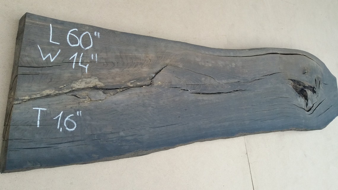 60 Inches Live Edge Bog Oak Board 60' X 14'' X | Etsy