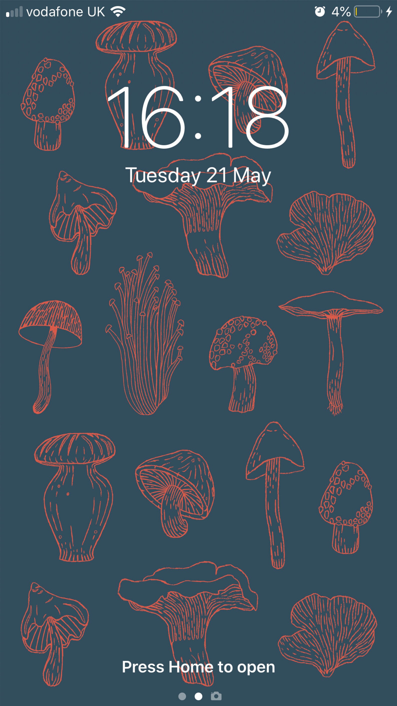 MUSHROOM WALLPAPER // Smartphone and iPad background/lock screen - Etsy ...