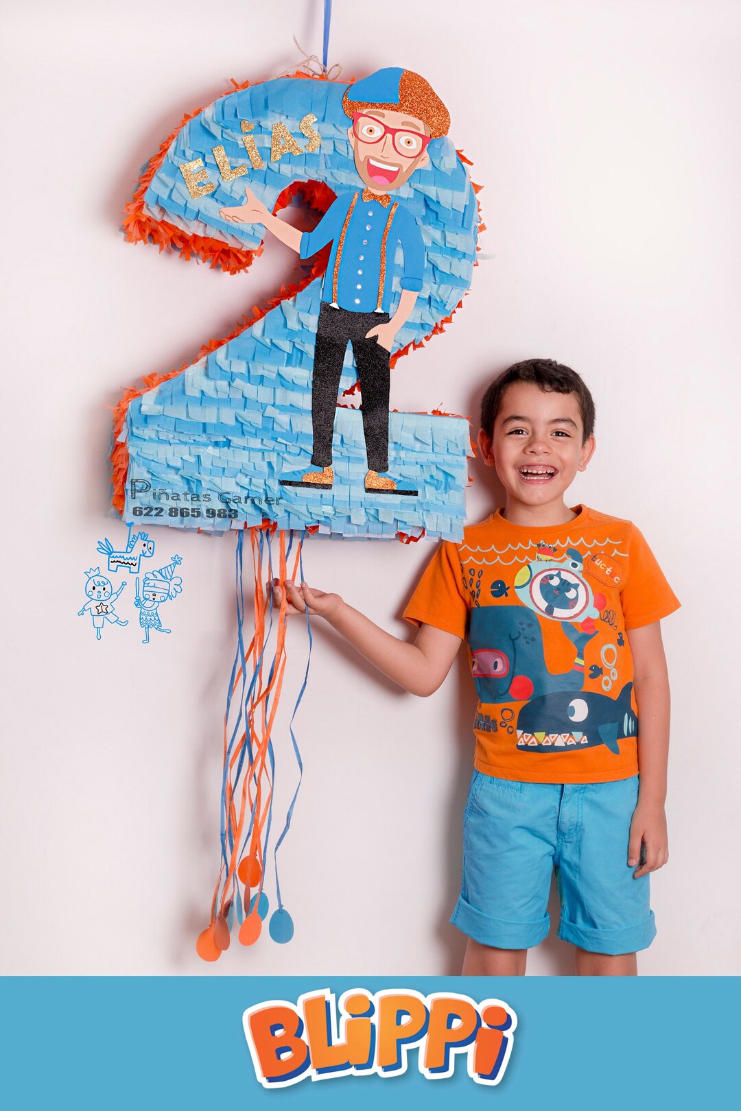 Piñata Blippi - Etsy España