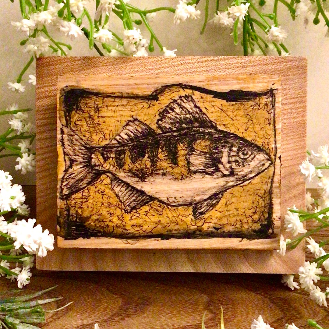 Fish Art Wood Block in Scottish Ash Hardwood Original Hand - Etsy