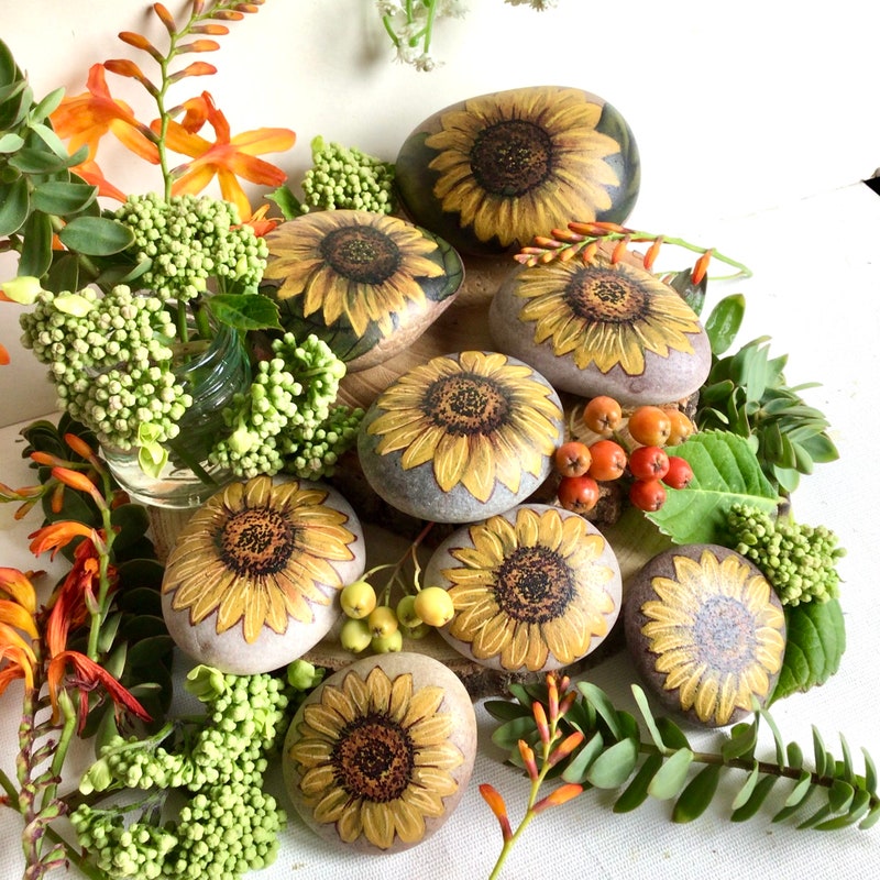 Painted Pebbles - Etsy