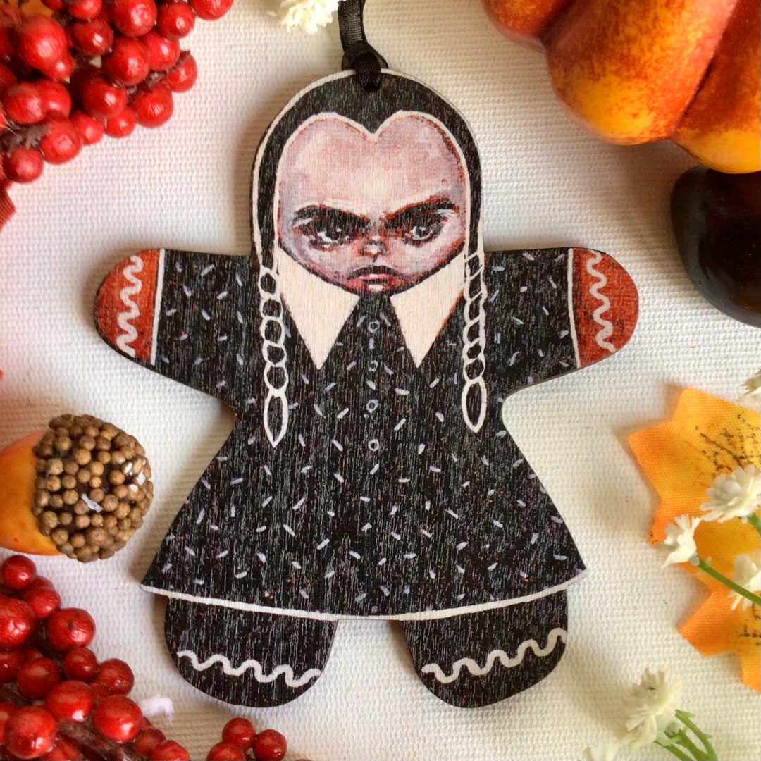 Gingerbread Celebrities! Wednesday Addams Gingerbread Cookie Tree ...