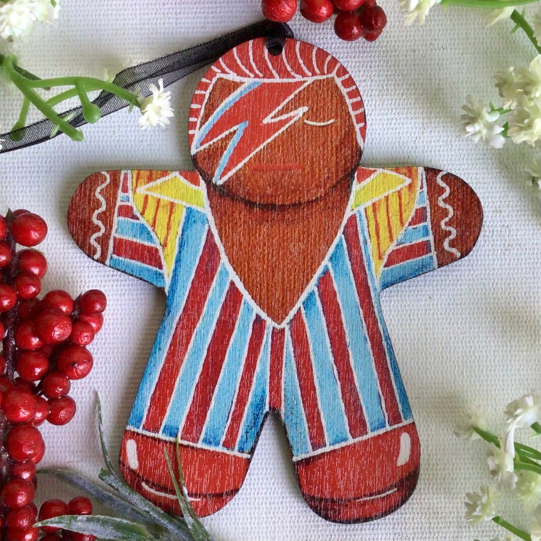 Gingerbread Celebrities! David Bowie Aladdin Sane Gingerbread Cookie ...