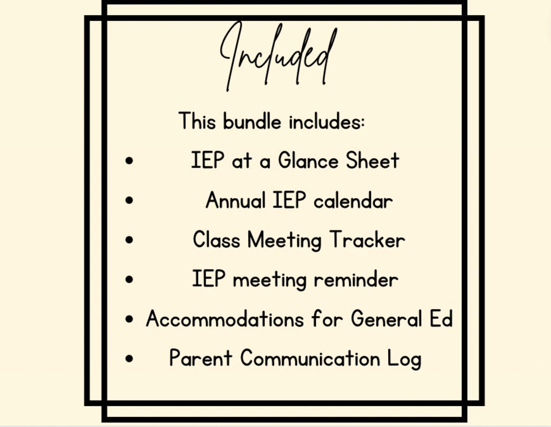 IEP Organization Bundle for Teachers - Etsy