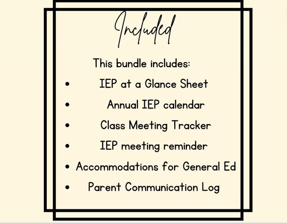 IEP Organization Bundle for Teachers - Etsy