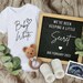Secret Pregnancy Announcement Digital, Beige Neutral Baby Reveal ...