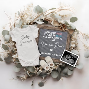 Could Be Pink Could Be Blue Baby Announcement, Digital Pregnancy ...