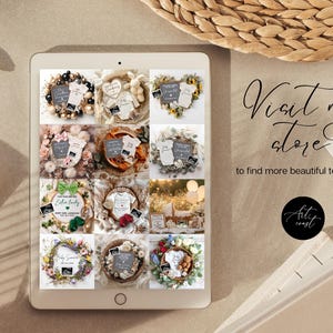 January Pregnancy Announcement Digital, Neutral Baby Announcement ...