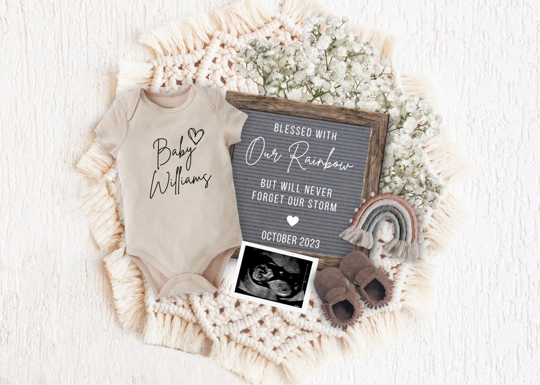 Rainbow Pregnancy Announcement Digital, Boho Rainbow Baby Reveal, After ... Rainbow Pregnancy Announcement Digital, Boho Rainbow Baby Reveal, After ...