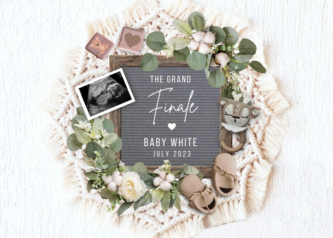 Last Baby Pregnancy Announcement Digital Editable Boho the - Etsy