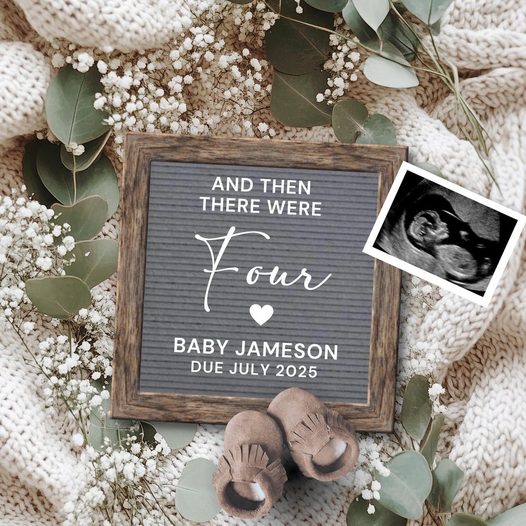 Second Baby Pregnancy Announcement, Second Baby Announcement Template ...