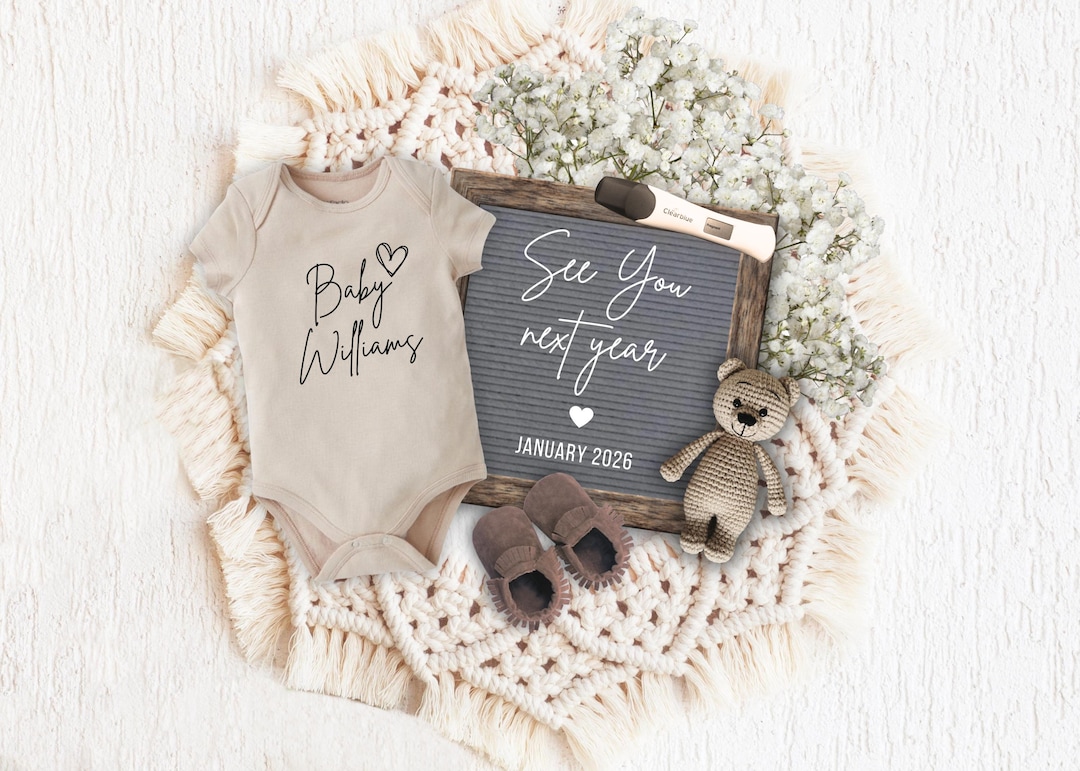 2026 New Year Baby Announcement, New Year Pregnancy Announcement With ...